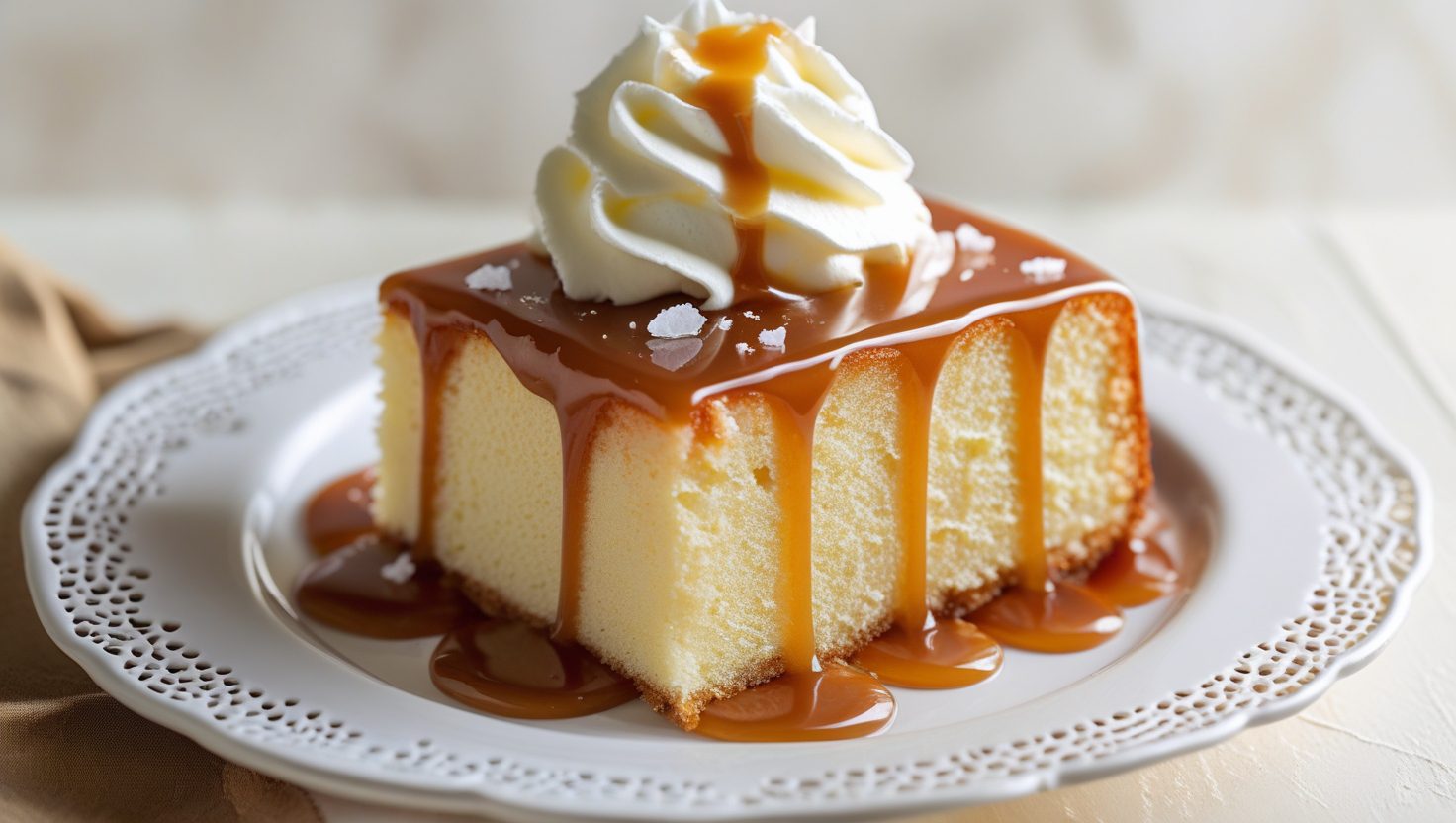Salted Caramel Irish Cream Poke Cake